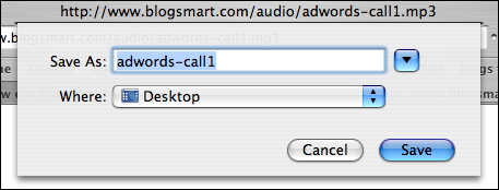 How can I save mp3 links from email messages?