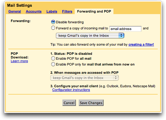 How do I access Gmail via POP from Outlook Express?