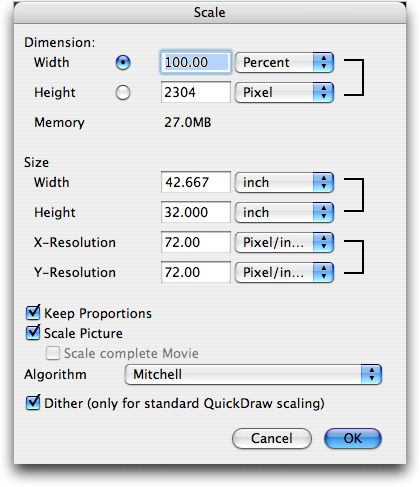 How do I shrink photos using GraphicConverter?