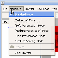 What are the different Moderator modes in HotConference?