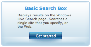 How do I add Windows Live Search to my Blog?