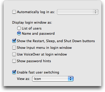 How do I turn on Fast User Switching on my new MacBook Pro?