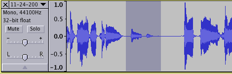 How can I cleanly chop out a segment of an audio recording?