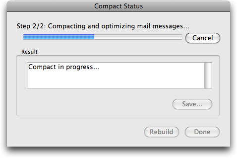 Can I compact my Microsoft Entourage mail database?