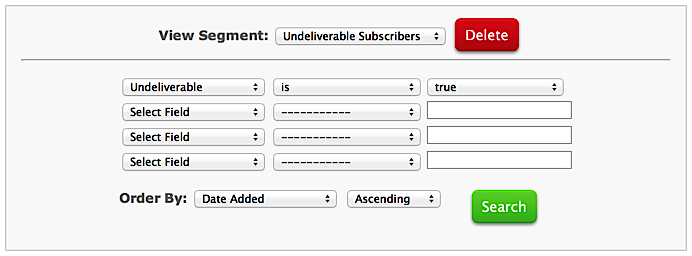 Delete undeliverable email addresses from Aweber list?