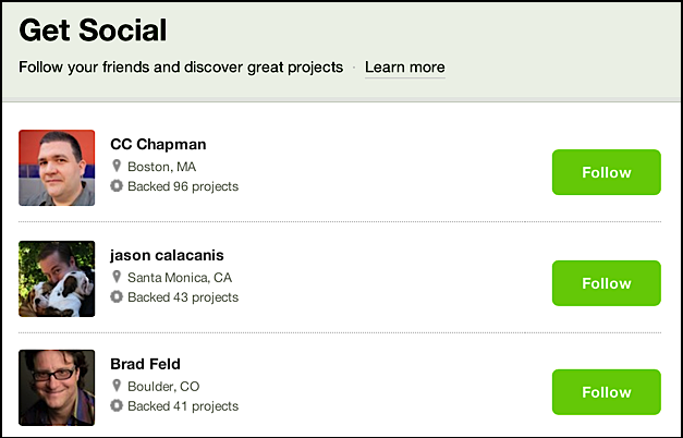 Create a “Follow Me on Kickstarter” button?
