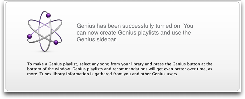 How do I enable or turn on the genius feature in the new Apple iTunes?