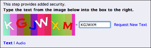 What is a CAPTCHA anti-spam system?