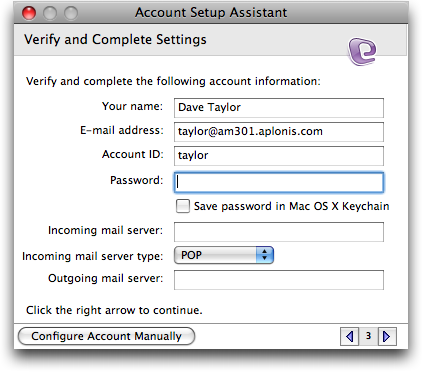 How do I add a new extra account to Microsoft Entourage?