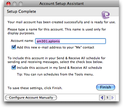 How do I add a new extra account to Microsoft Entourage?