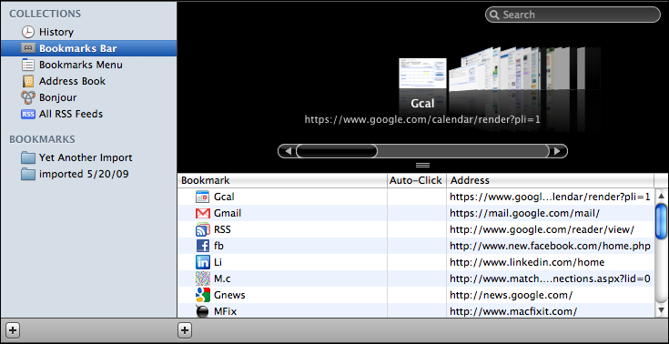 How do I create a bookmarks folder in Safari?