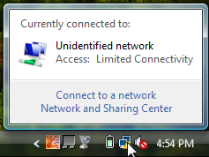 How do I connect to a new Wifi network in Windows Vista?