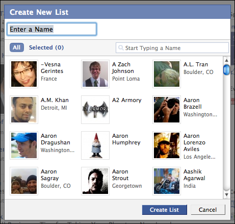 Facebook lists, what are they and how do I create them?