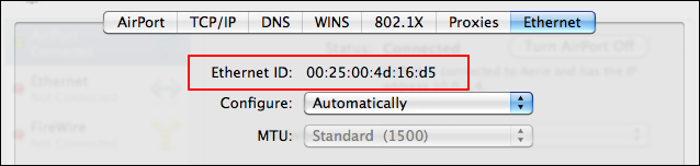 How can I figure out my MAC address on my Mac OS X system?