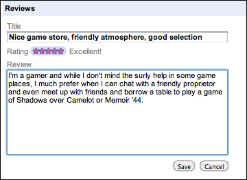 How can I add a review to a place on Google Maps?