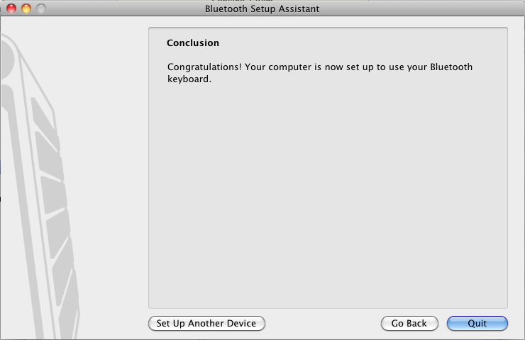 How do I set up a bluetooth keyboard on my Mac OS X system?