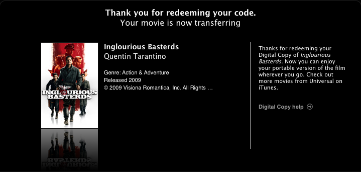 How do I get a “digital copy” of a DVD I bought?