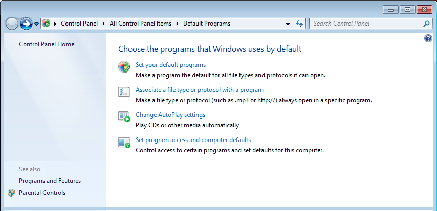 Change default Windows app for a file type?