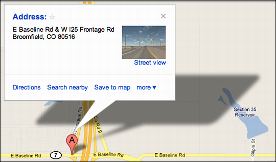 Can I find restaurants near an intersection in Google Maps?