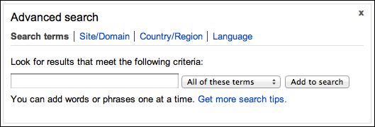 Is there an advanced search on Microsoft Bing?