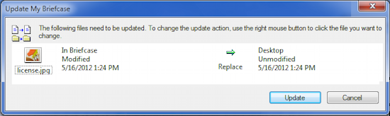 How do I work with Microsoft Briefcase on my Windows PC?