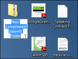 Create a compressed zip folder archive in Windows 7?