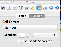 Fix Numeric Formatting in Apple Pages Table Cell?