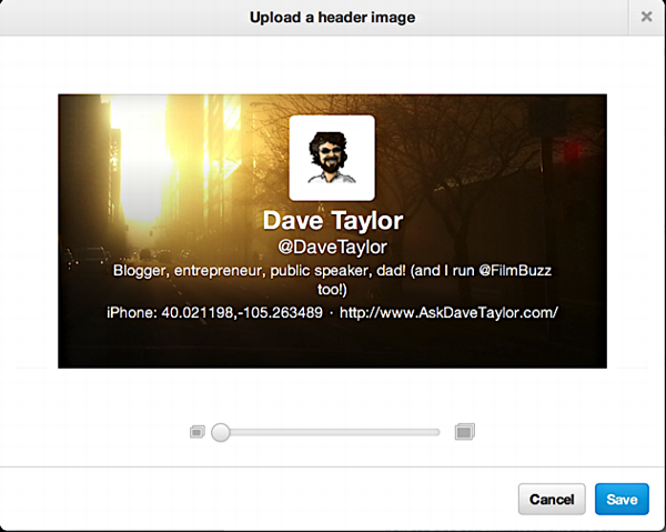 Add a header graphic to my Twitter profile?