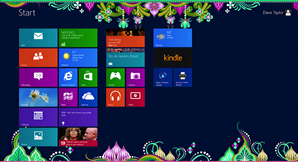 Change the Start Screen background in Win8?