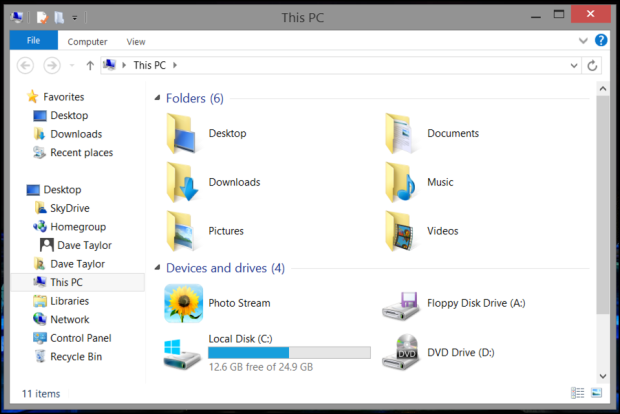 How do I get to the Windows 8 File Explorer?
