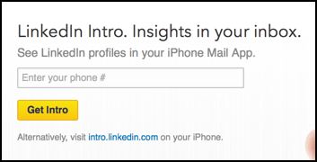 How do I install LinkedIn Intro on my iPhone 5?