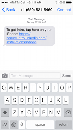 How do I install LinkedIn Intro on my iPhone 5?