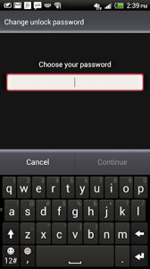 How do I set a security code on my Android phone?