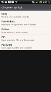 How do I set a security code on my Android phone?