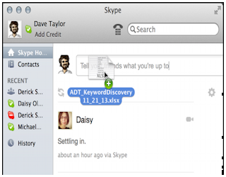 How to share photos or files via Skype?