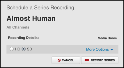 Set up my Xfinity DVR to record “Almost Human”?
