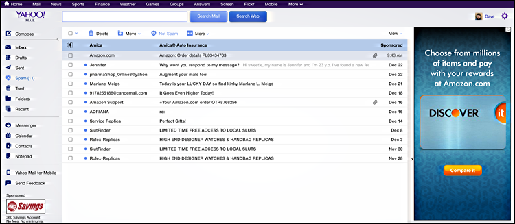 How do I customize my Yahoo Mail with a theme?
