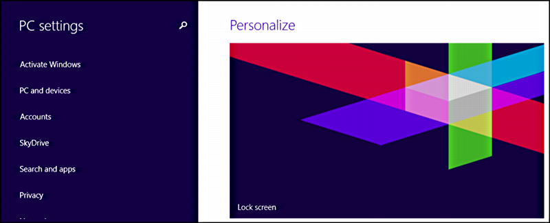 How do I Activate my Windows 8 PC Settings?
