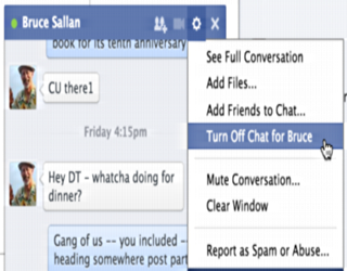 Can I block someone from Chat on Facebook?
