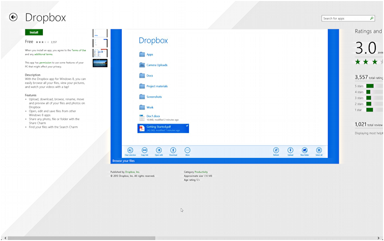Get started with Dropbox on Windows 8?