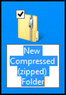 How can I create a compressed Windows 8 folder?