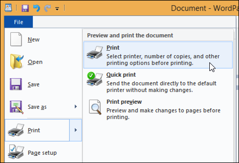 How do I print to an HP Printer in Windows 8?