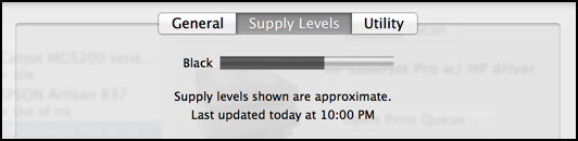 What’s the yellow triangle on my printer icon mean?