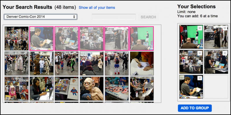 Add photos to a Flickr photogroup group?