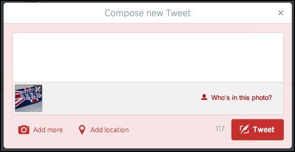 How do you post a photo to Twitter?