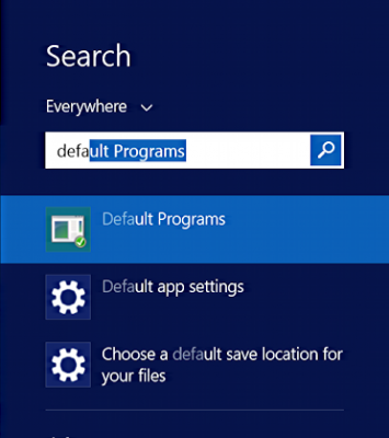 How do I set the default Web browser in Windows 8?