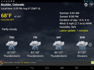 How do I set location in the Android Weather widget?