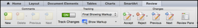 Turn on Revision Tracking in Word for Mac?