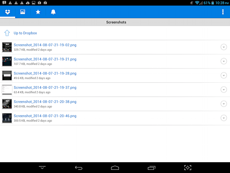 Upload photos to Dropbox from an Android device?