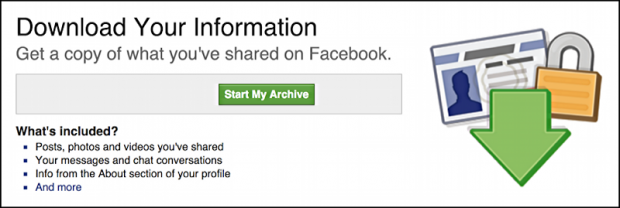 How do I export all my data from Facebook?